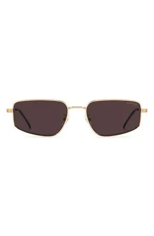 Carrera Eyewear Rectangle Full Rim Sunglasses - Rose Gold/mauve