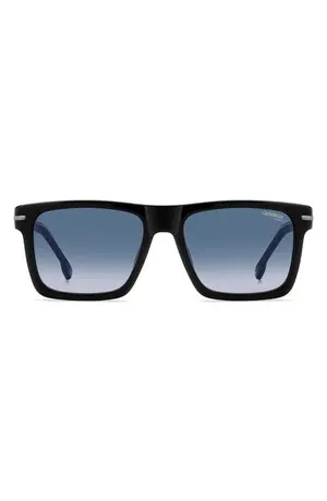 Carrera Eyewear 55mm Gradient Rectangular Sunglasses - Black Blue/dk Blue Sf