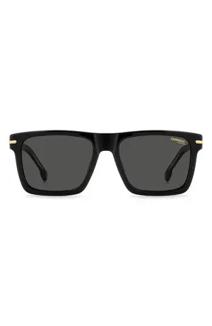 Carrera Eyewear 55mm Gradient Rectangular Sunglasses - Black/grey