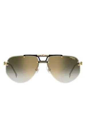 Carrera Eyewear 63mm Oversized Sunglasses - Matte Black Gold/green