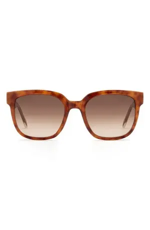 Fossil 54mm Square Sunglasses - Light Havana/brown Sf