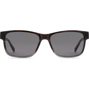 Fossil 58mm Rectangular Sunglasses - Brown Horn/grey