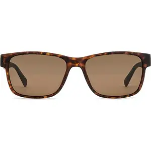 Fossil 58mm Rectangular Sunglasses - Matte Havana/brown