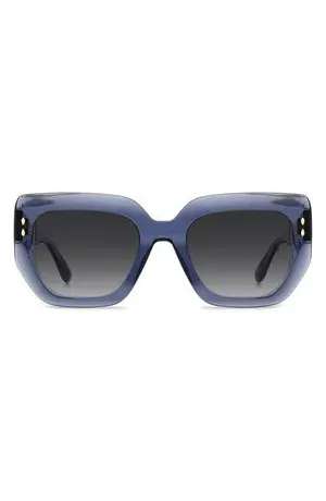 Isabel Marant 53mm Rectangular Sunglasses - Blue/dark Grey Sf