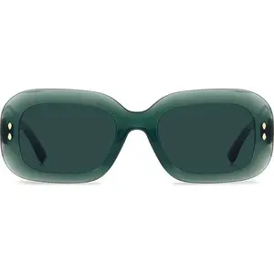Isabel Marant 53mm Rectangular Sunglasses - Green/blue