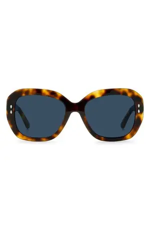 Isabel Marant 55mm Rectangular Sunglasses - Brown Havana/blue
