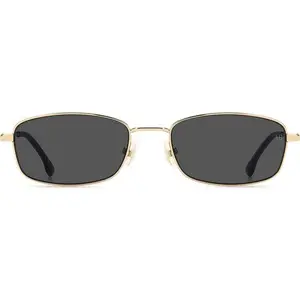 Victoria Beckham 55mm Rectangular Sunglasses - Gold Black/grey