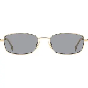 Victoria Beckham 55mm Rectangular Sunglasses - Gold White Marble/grey