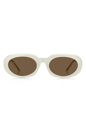 Marc Jacobs 53mm Oval Sunglasses - Ivory/brown