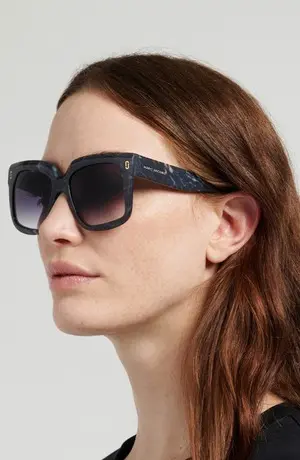 Marc Jacobs 53mm Square Sunglasses - Grey Marble/dark Grey
