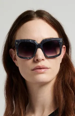 Marc Jacobs 53mm Square Sunglasses - Grey Marble/dark Grey