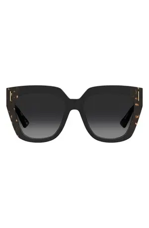 Moschino 55mm Square Sunglasses - Black Havana/dark Grey