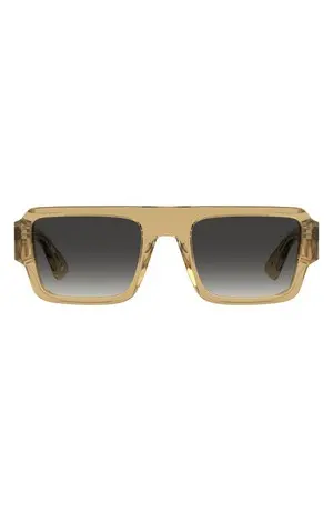 Moschino 54mm Flat Top Sunglasses - Champagne/dark Grey Sf