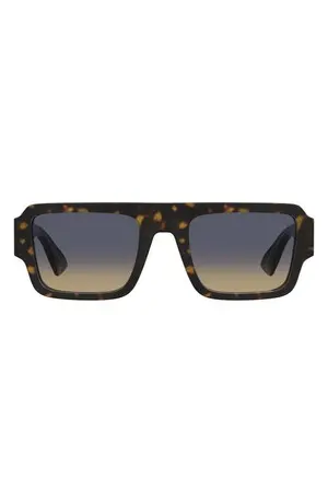 Moschino 54mm Flat Top Sunglasses - Havana/blue Beige