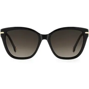 Carolina Herrera 55mm Gradient Cat Eye Sunglasses - Black/brown Sf