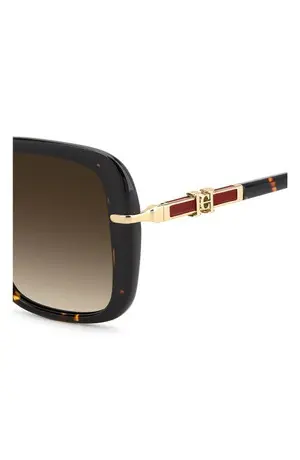 Carolina Herrera 55mm Gradient Square Sunglasses - Havana/brown Sf