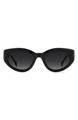 Carolina Herrera Her 52mm Gradient Oval Sunglasses - Black/dark Grey Sf