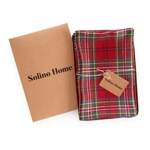 Solino Home Linen Dinner Napkins Set Of 4, 20 X 20 Inch For Dining Table