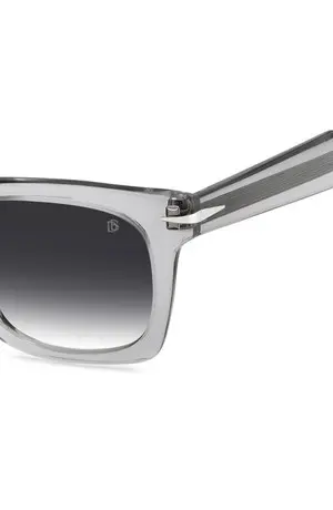 DB EYEWEAR BY DAVID BECKHAM 53mm Rectangular Sunglasses - Grey/dark Grey Sf