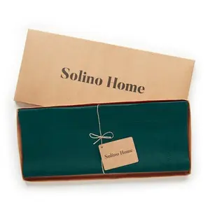Solino Home Cotton Hemstitch Table Runner - Dark Green