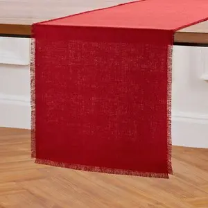 Solino Home Linen Table Runner For Dining Table Cherry