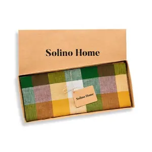 Solino Home Linen Table Runner For Dining Table - Fall Check