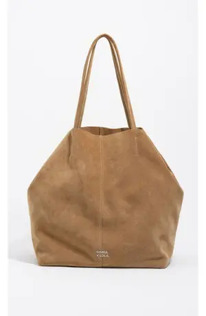 Bimba Y Lola Large Split Leather Shopper Bag - Natural