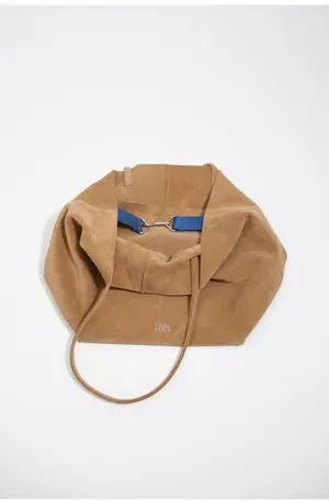 Bimba Y Lola Large Split Leather Shopper Bag - Natural