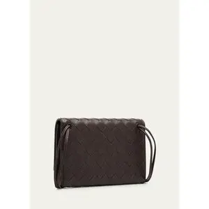 Bottega Veneta Andiamo Leather Pouch - Ecru