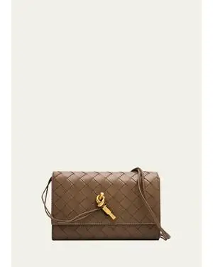 Bottega Veneta Andiamo Leather Pouch Pinecone