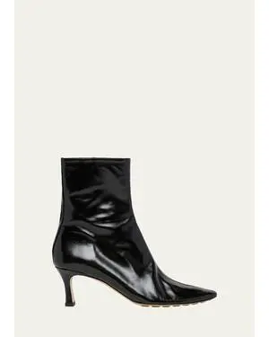 Bottega Veneta Sofia Leather Ankle Boots - Black