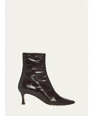 Bottega Veneta Sofia Leather Ankle Boots - Fondant