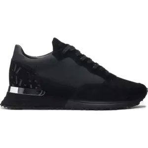 MALLET Popham Tumbled Leather Sneakers - Black