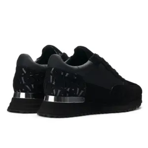 MALLET Popham Tumbled Leather Sneakers - Black