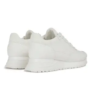 MALLET Popham Tumbled Leather Sneakers - Triple White
