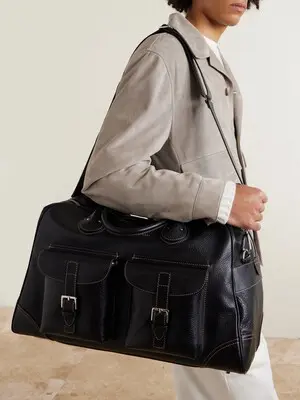 Brunello Cucinelli Full-grain Leather Weekend Bag