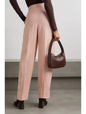 Stella McCartney Pleated Woven Straight-leg Pants