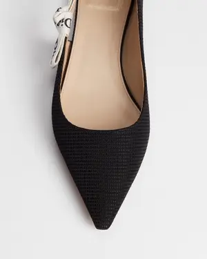 Dior J'adior Ballet Flat - Black Technical Fabric