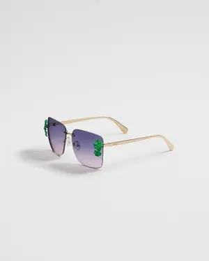 Dior Clover S2u Sunglasses - Purple-to-burgundy Gradient Square Sunglasses