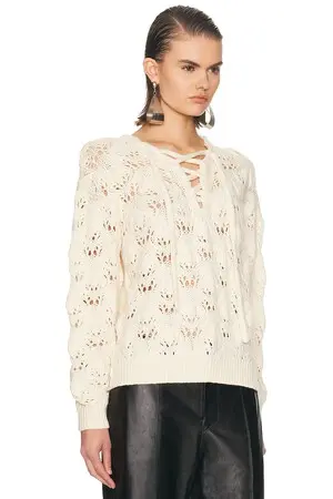 Isabel Marant Wendy Lace-up Knit Sweater