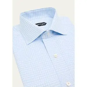 TOM FORD Gingham Check Cotton Dress Shirt