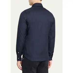 Kiton Cashmere Twill Double-pocket Button-down Shirt