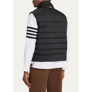 Thom Browne Shiny Ripstop 4-bar Down Vest