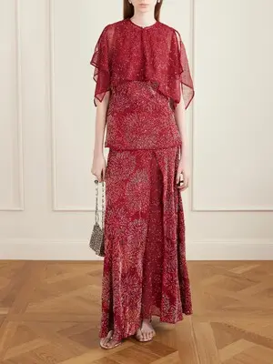 Rabanne Bead-embellished Blouse - Red
