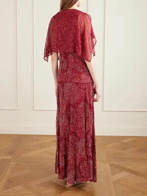Rabanne Bead-embellished Blouse - Red
