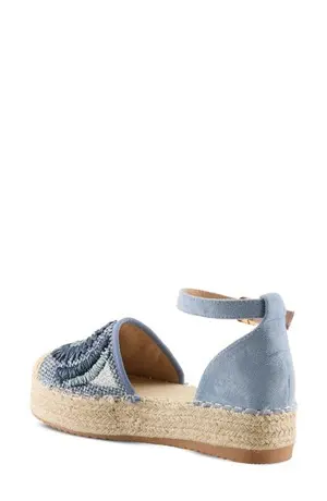 SPRING STEP SHOES Espadrille Platform Sandal - Blue Multi