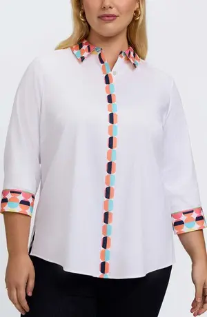 Women's Three-Quarter Sleeve Collared Shirts