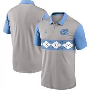 JORDAN BRAND Carolina Blue North Carolina Tar Heels Vapor Dri-fit Polo - Gray