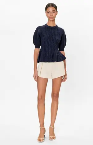 Rebecca Taylor Remi Garment Dyed Short - Ecru