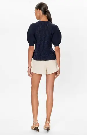 Rebecca Taylor Remi Garment Dyed Short - Ecru